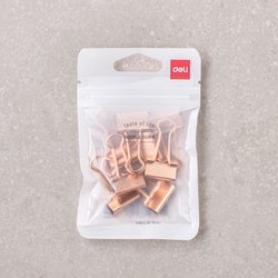 DELI 더블클립 로즈골드 5호 (19mm) 8개 - SSG.COM