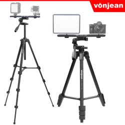 VT-346M 브이로그 카메라 삼각대 + KP-033 듀얼 브라켓 SET [DSLR 미러리스 액션캠 촬영 등] - SSG.COM