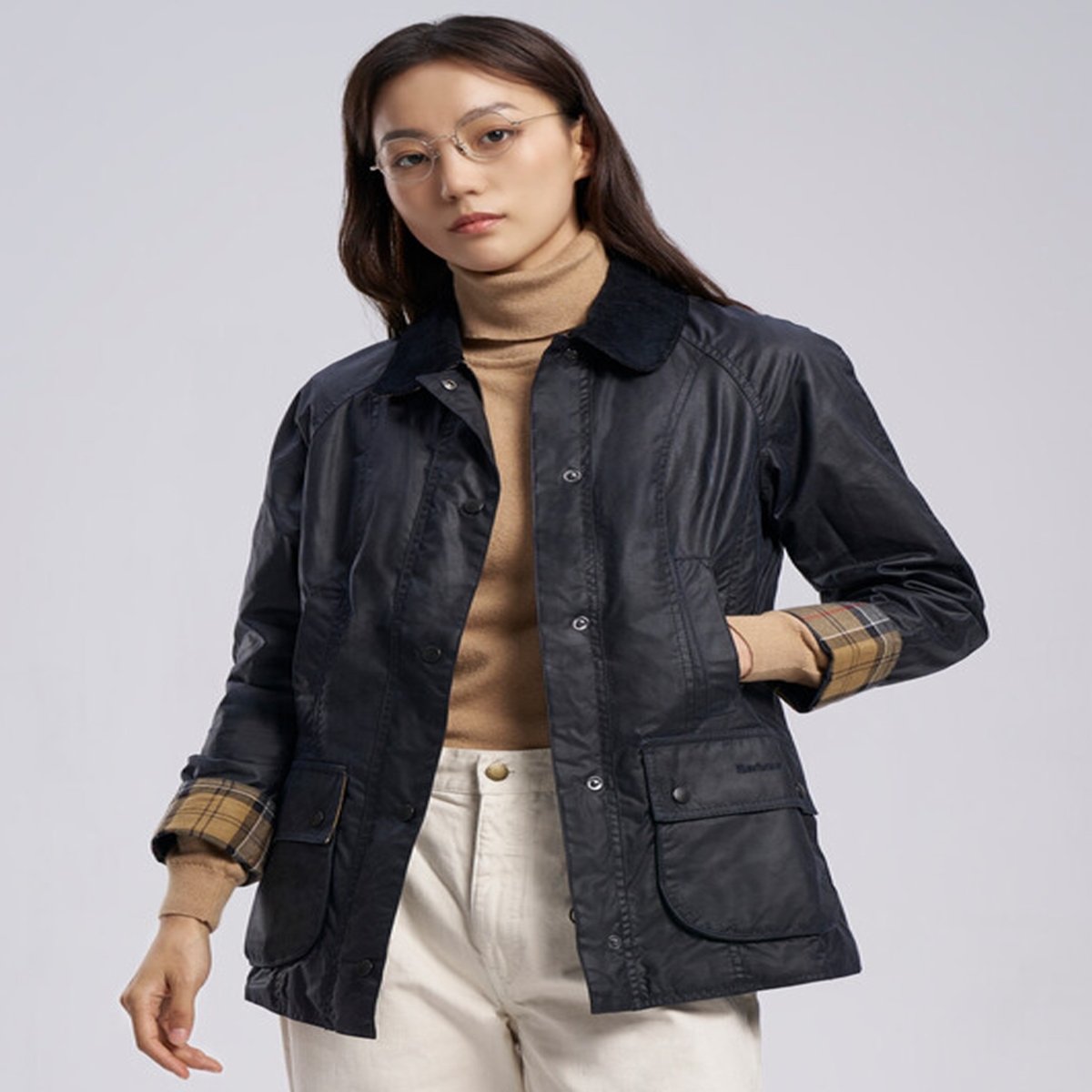 [24FW][Barbour] 여성 네이비 Beadnell 왁스 자켓 - SSG.COM
