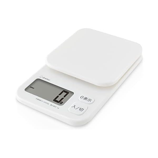 일본 드레텍 주방저울 dretec Kitchen Scale 디지털 4.4 lbs 2 kg Large Screen Tare White 1363 - SSG.COM