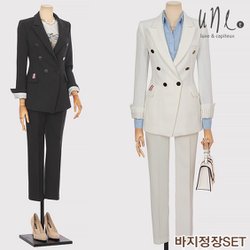 윈(une) [SET][77까지]턴업배색더블버튼자켓+슬랙스SET - SSG.COM
