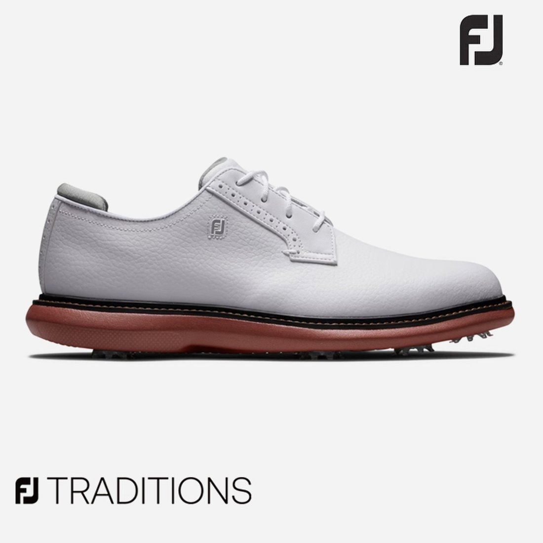 풋조이 2024 FJ 트레디션스 스파이크리스 골프화[57946/XW/화이트+화이트+브릭][남성], 믿고 사는 즐거움 SSG.COM