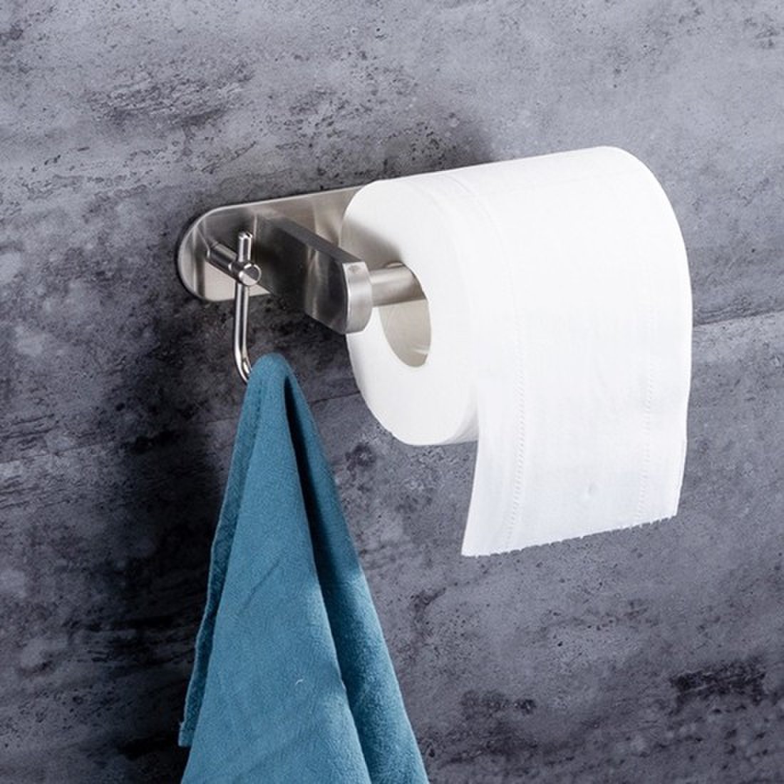 1300K 스테인리스 강력 접착식 욕실 휴지 걸이 멀티형 실버, 믿고 사는 즐거움 SSG.COM