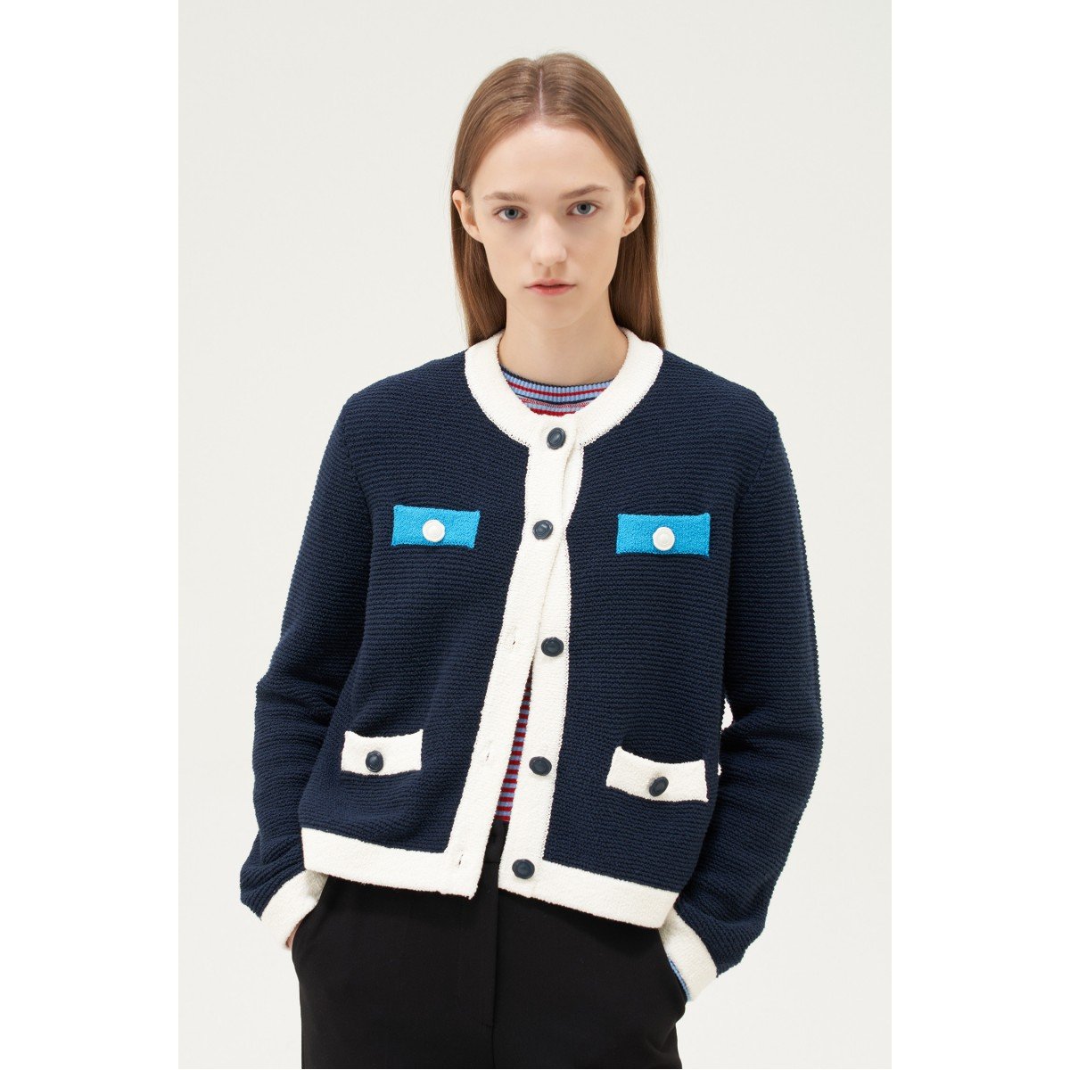 [SJYP] 노 카라 가디건 (PW2C7KCD519WNY) - SSG.COM