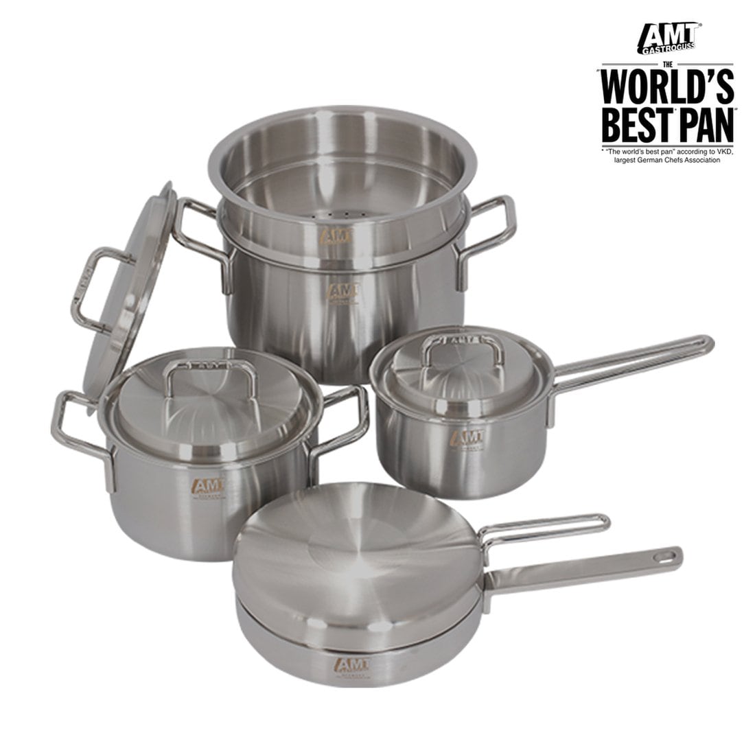 [AMT] 샤프 316Ti 티타늄 스텐 5종세트 A(샤프 20, 24cm 양수냄비 / 24cm 찜기 / 샤프 16cm 편수냄비 / 프로 22cm 와이드팬), 믿고 사는 ...