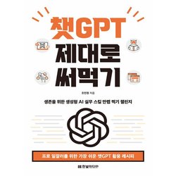 한빛미디어 챗GPT 제대로 써먹기 - SSG.COM