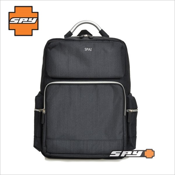 남성)SPY 로고자수 실버지퍼 백팩_EP2MAG801S_BK - SSG.COM