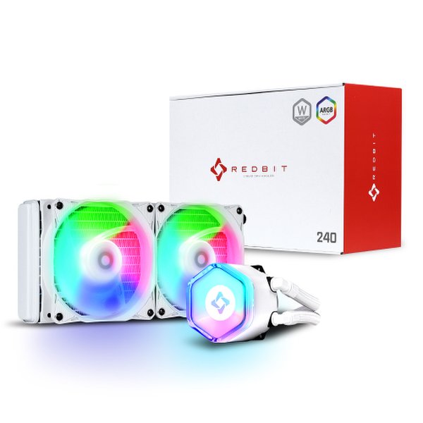 이엠텍 REDBIT 240 ARGB 화이트 CPU 수랭 쿨러 - SSG.COM