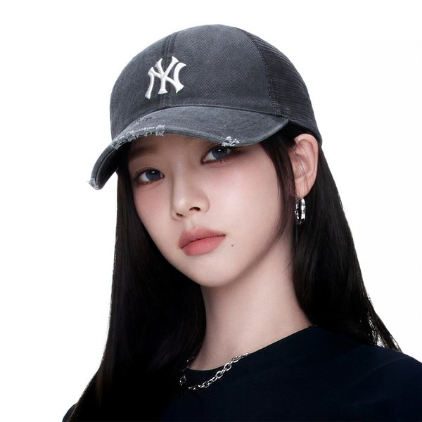 [엠엘비코리아공식] [카리나PICK]베이직 워싱 메쉬캡 NY (Charcoal Grey) - SSG.COM