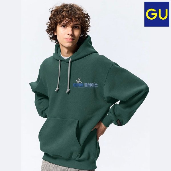 GU 지유 x 해리포터 헤비 웨이트 스웨트 파카 후드 티셔츠 슬리데린 - SSG.COM