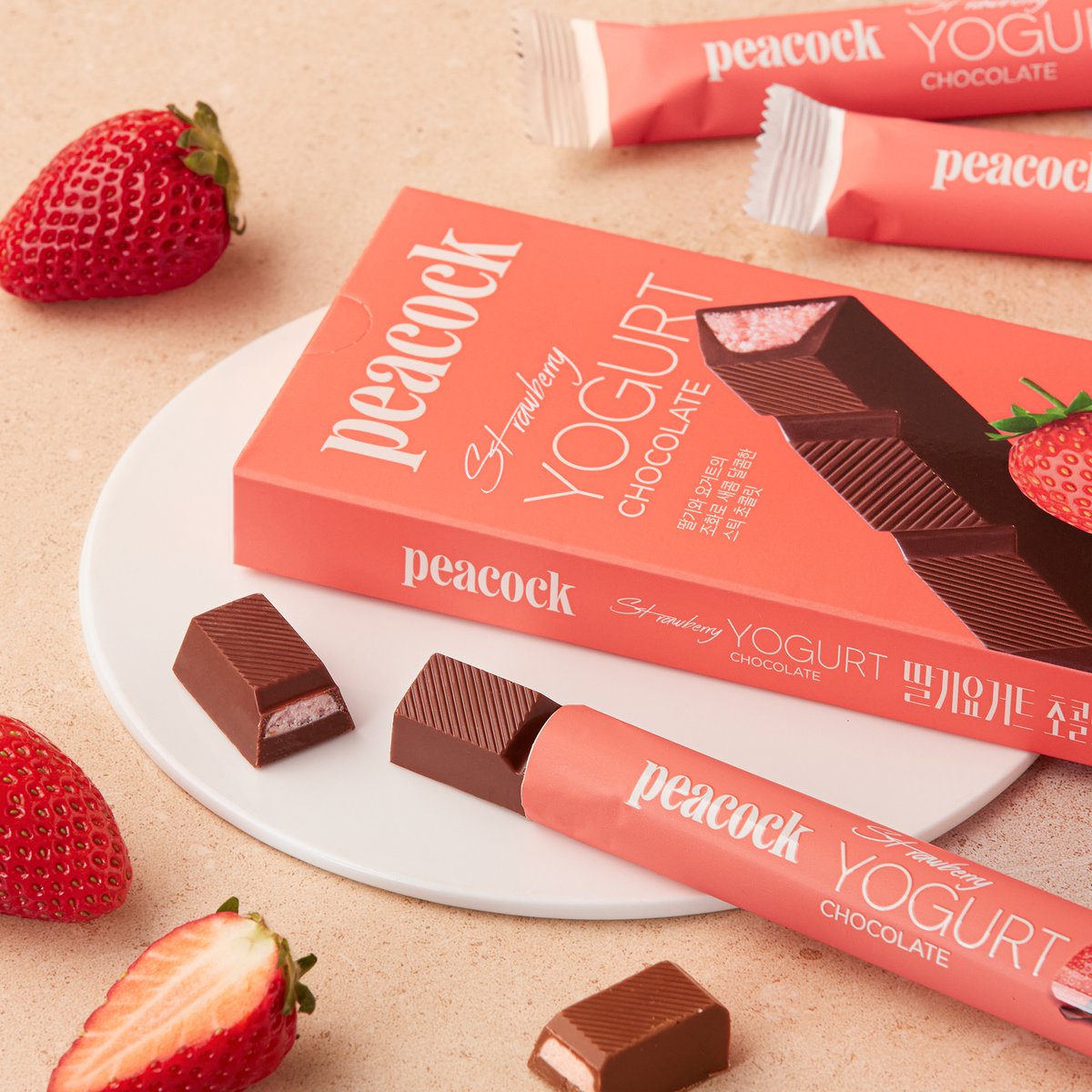 신상 피코크 딸기요거트 초콜릿 120g(40g*3개) - 이마트몰