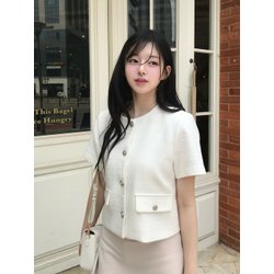 [TWEE] [정향&지나`PICK] 헤르미 트위드 반팔자켓 - SSG.COM