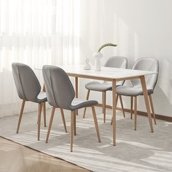 세라믹 마블 4인 식탁 세트 그레이 (의자4ea) - SSG.COM