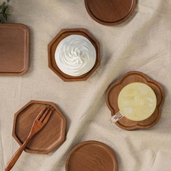 원목 컵받침 티코스터 월넛 (4type) - SSG.COM