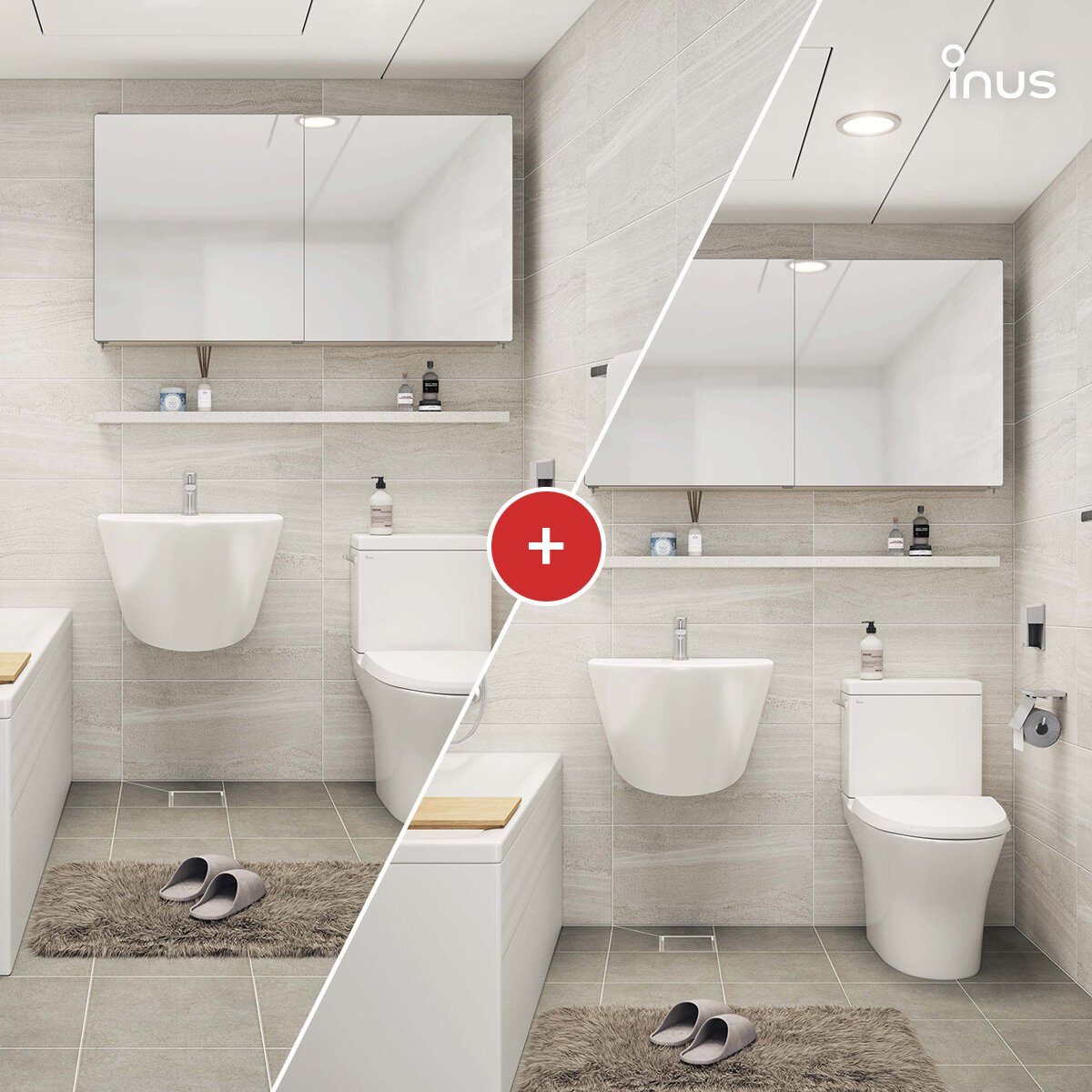 이누스 욕실리모델링 패키지 잉글리쉬스톤 (공용/거실 2SET) - SSG.COM