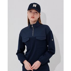 [22FW] [SET-UP]네이비 소재믹스 저지 하프집 풀오버 HWTS2D612N3 - SSG.COM