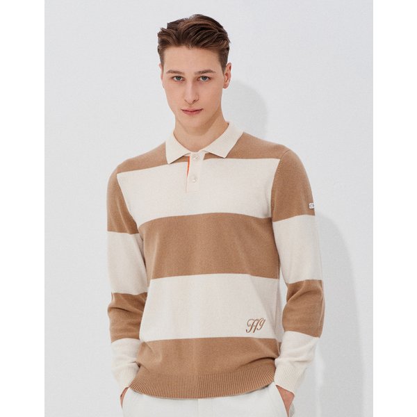 [22FW] [H-VOYAGE]카멜 프리미엄 캐시미어 컬러 블록 카 HUSW2D791CM - SSG.COM