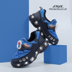 [PWX]프로월드컵키즈 헬로카봇 멀티LED 라이팅방한운동화(NV) - SSG.COM