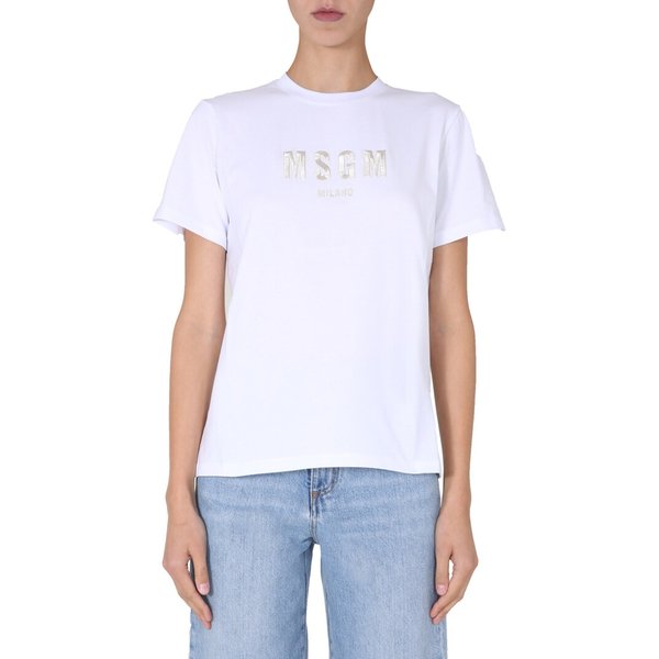 [MSGM]Msgm FW20 CREW NECK T SHIRT Short Sleeves T Shirts 2941MDM19220779801 2941MDM19220779801 ...