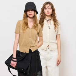 WOMAN 테리 카라 하프 가디건 [2COL] / WBD2L04526 - SSG.COM