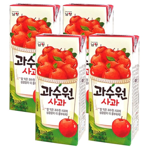 남양 과수원 사과 190ml x 72팩 (24팩 x 3박스) - SSG.COM