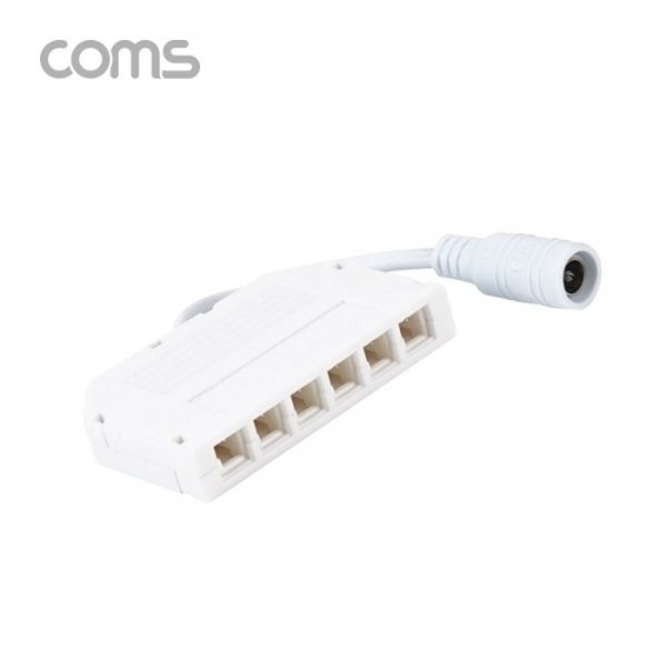 Coms DC 전원 분배기 (6분배) T형 LED 전원 5.5(2.1) F to 2P x 6 제작용 - SSG.COM