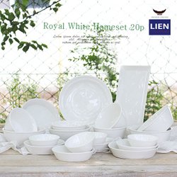 [LIEN]로얄 화이트 4인 홈세트(20P) - SSG.COM