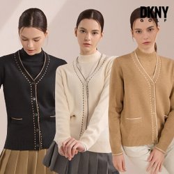 [DKNY GOLF] 23FW DKNY 밀라노립 가디건+니트세트 여성 3컬러 택1 - SSG.COM