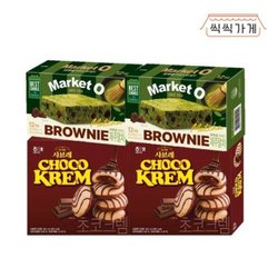 마켓오 브라우니 제주말차 240g x 2ea + 사브레 초코크렘 204g x 2ea - SSG.COM