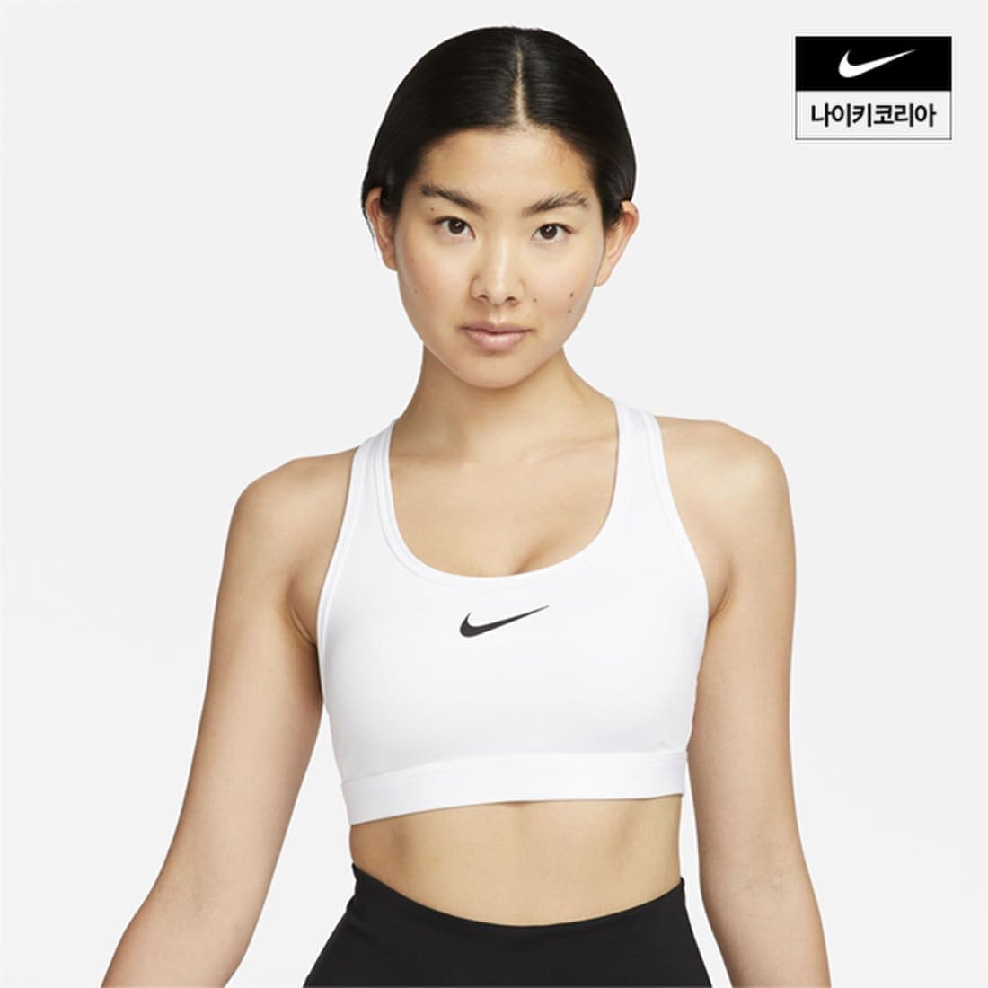 우먼스 나이키 스우시 미디엄 서포트 패드 스포츠 브라 NIKE DX6822-100, 믿고 사는 즐거움 SSG.COM