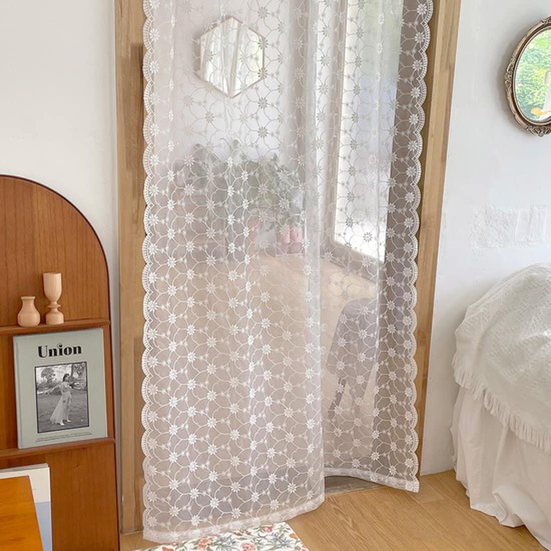 화이트 가리개 컬렉션1 가림막 커튼 자수 레이스 커텐 방문 창 문 현관 중문 다용도실 믿고 사는 즐거움 Ssgcom