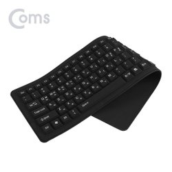 Coms 실리콘 롤 키보드 USB 103키 방수기능 Black - SSG.COM