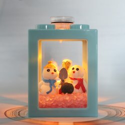 눈사람커플 블럭 어항 세트 마리모 포함 LED 전구 포함 베타 수조 키트 DIY - SSG.COM