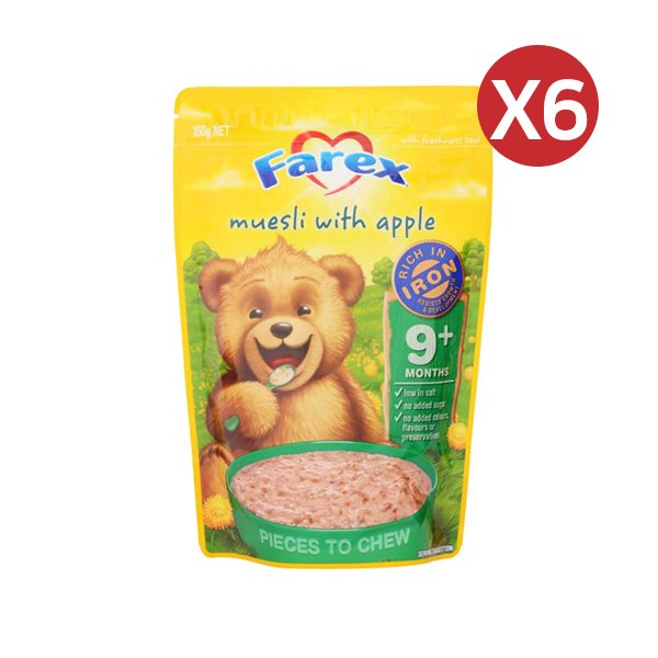 파렉스 사과 뮤즐리 이유식 9개월 150gX6 - SSG.COM