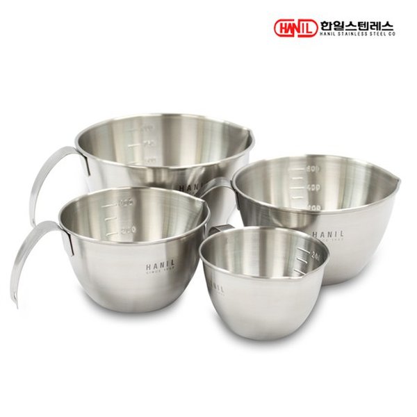 계량믹싱볼 304스텐 계량컵 4set(250ml+500ml+750ml+1200ml) - SSG.COM