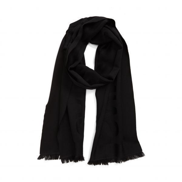 4546843 Saint Laurent Logo Jacquard Wool Fringe Scarf 76422074 - SSG.COM