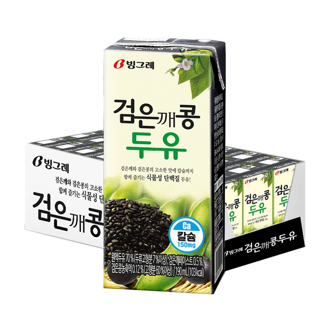 빙그레 검은깨콩 두유 190ml x 24팩 검은깨 콩 두유, 믿고 사는 즐거움 SSG.COM
