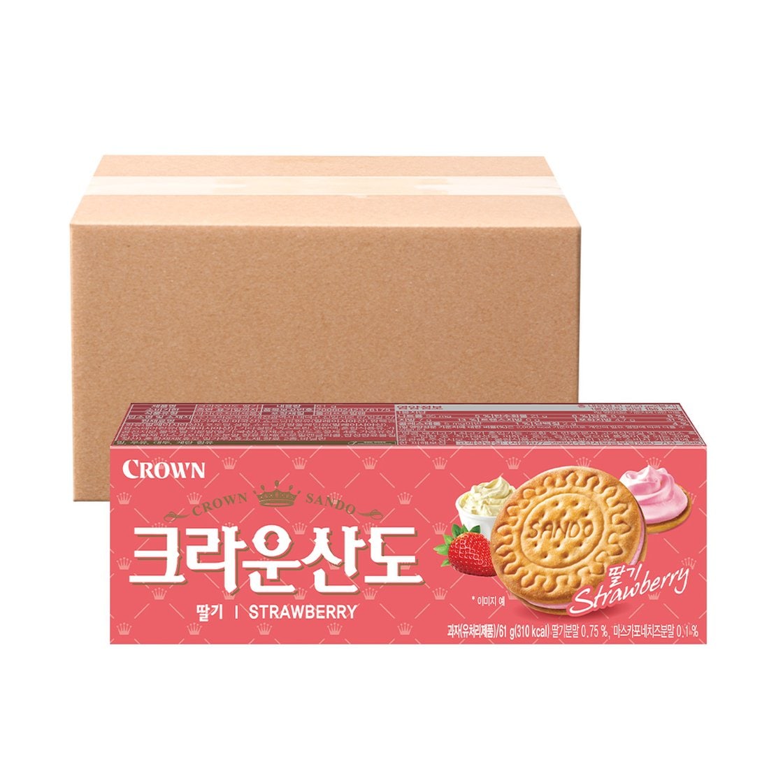 크라운 크라운산도 딸기 61g 24개, 믿고 사는 즐거움 SSG.COM