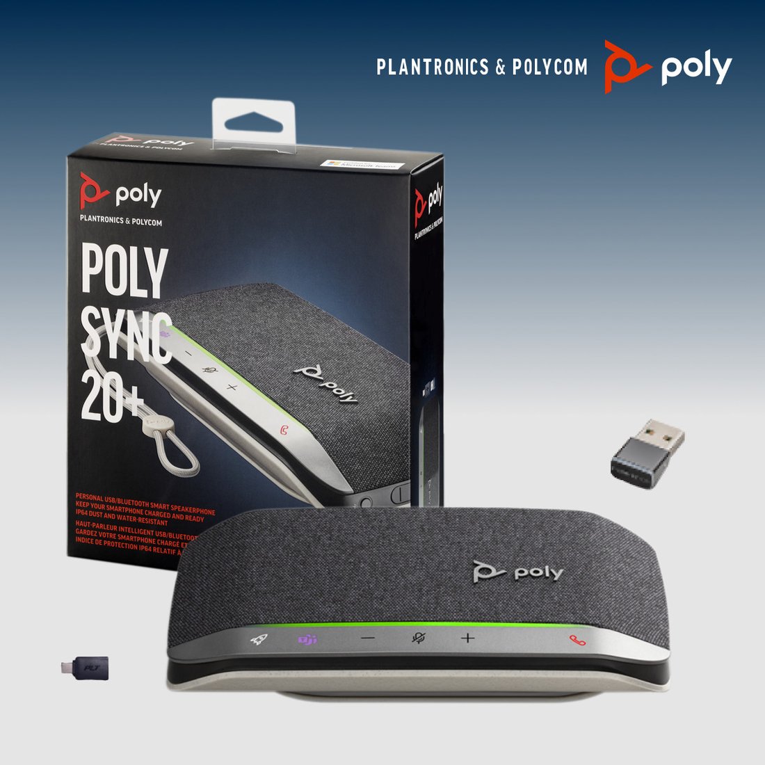 Poly SYNC 20 플러스 블루투스 스피커폰 폴리 싱크 컨퍼런스, 믿고 사는 즐거움 SSG.COM
