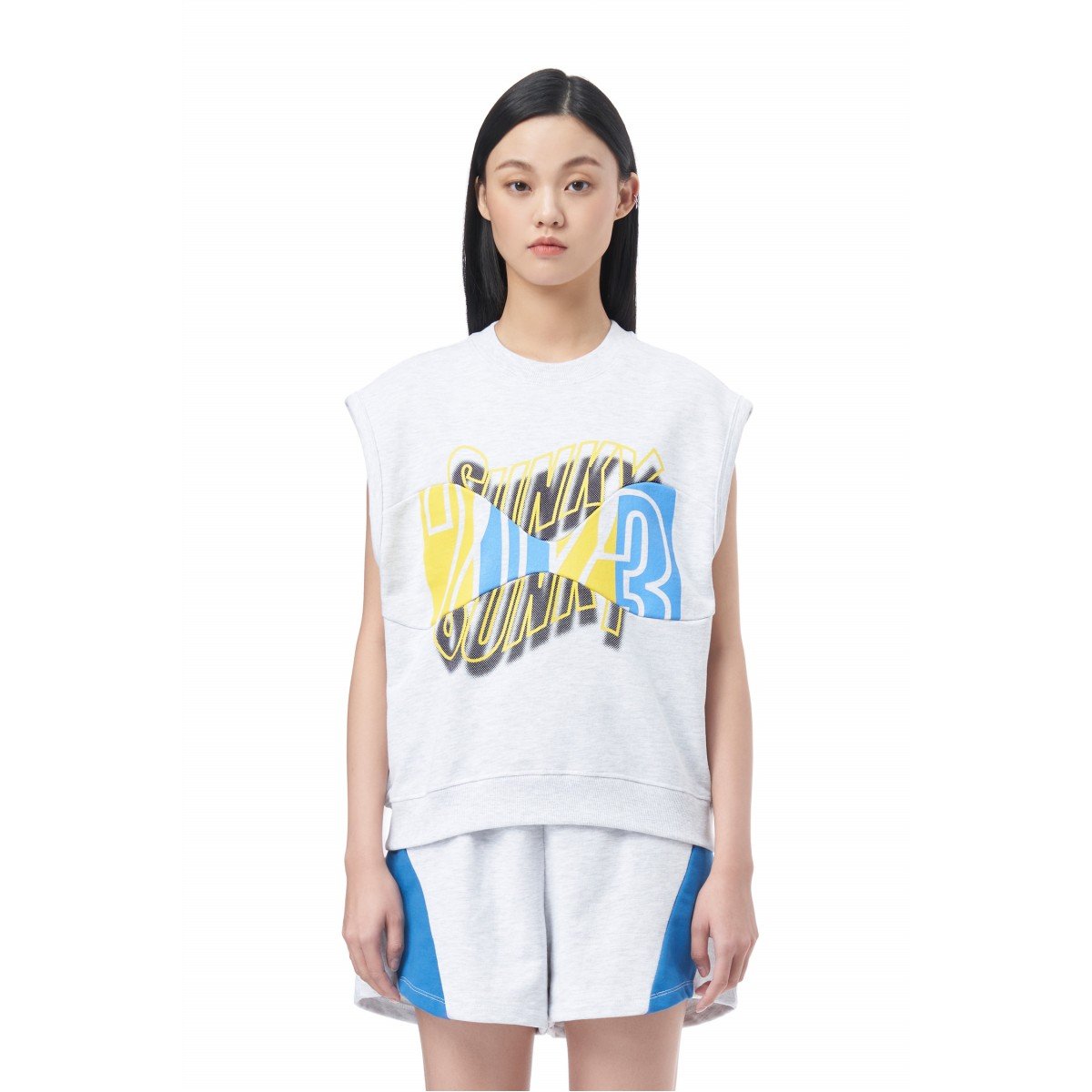 [SJYP] 믹스드 프린트 슬리브리스 저지 탑 (PW2D3TTO2000LG) - SSG.COM