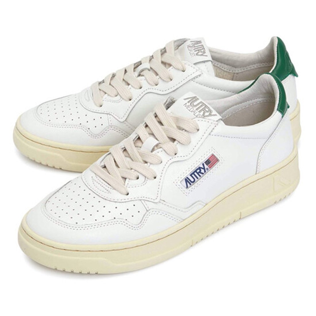 오트리 남성 메달리스트 레더 로우 스니커즈 화이트/그린 / AULM-LL20, 믿고 사는 즐거움 SSG.COM