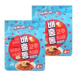 [농심] 배홍동비빔면 137g X 4개입 (멀티2봉지)/비빔라면 - SSG.COM