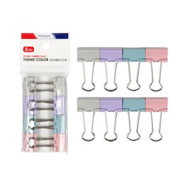 테마컬러 더블클립 19mm 8개입 집게 서류 정리 - SSG.COM