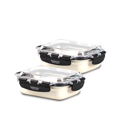 키친아트 멘토 컬러 스텐반찬통 밀폐용기 400ml 2P세트 - SSG.COM