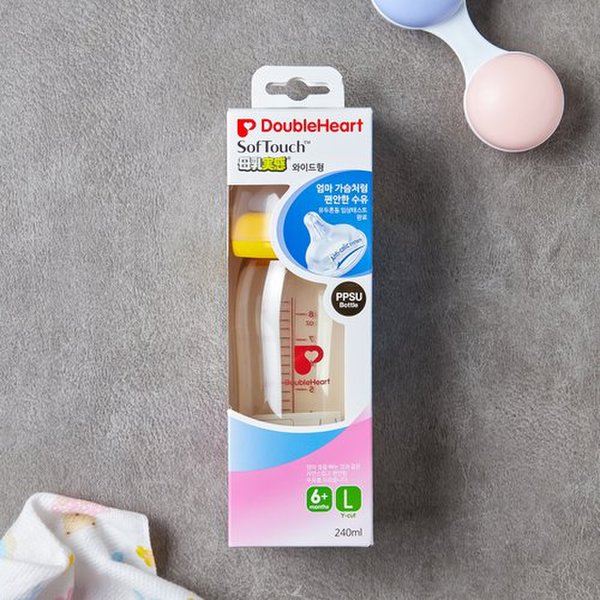 [더블하트] 모유실감 PPSU젖병 240ml (젖꼭지 L사이즈) - SSG.COM