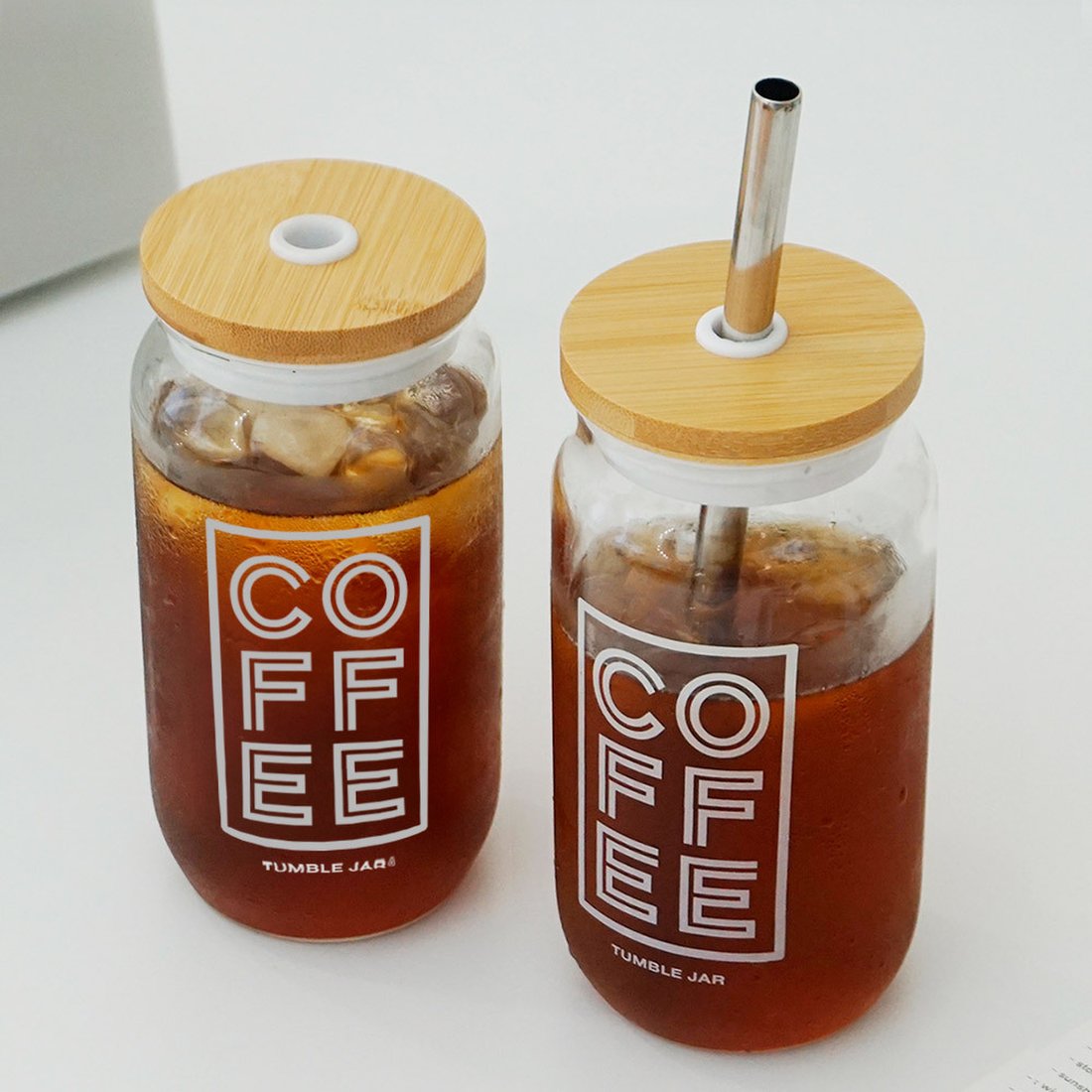 텀블자 모닝블리스 550ml (커플) 빨대뚜껑 내열유리컵 2개, 믿고 사는 즐거움 SSG.COM