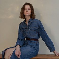 웨스트 셋업 데님 블라우스(R-BL-4110) - SSG.COM