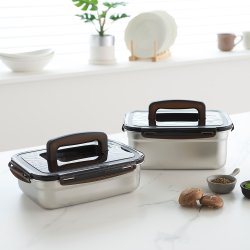 스텐 김치통 2종세트 (2.5L+3.5L) / 냉장고 밀폐용기 보관용기 반찬통 - SSG.COM