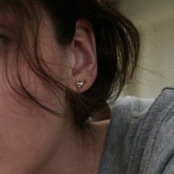 [925 silver] Deux.silver.137 / full heart earring (7mm) (21107) - SSG.COM