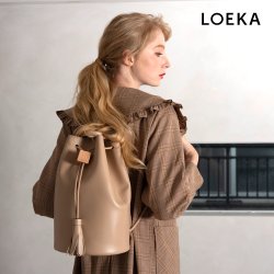 [LOEKA] 로에카 밀리 드로우스트링 MILLIE BAG LK1012_BEIGE - SSG.COM